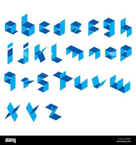 Creative Rectangle Alphabet Design Vector Stock Vector Image And Art Alamy