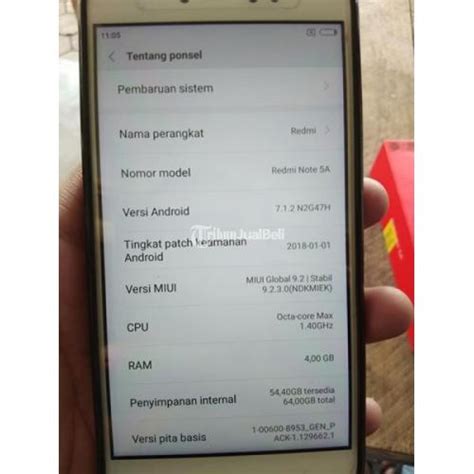 Hp Xiaomi Redmi Note A Bekas Android Ram Gb Normal Lengkap Murah Di Jawa Timur Tribun Jualbeli