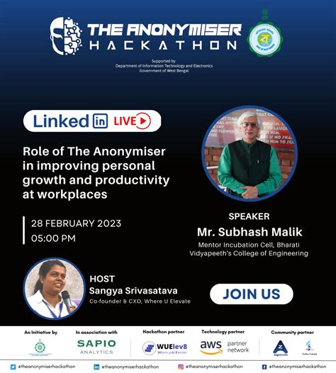 The Anonymiser Hackathon On Linkedin Linkedinlive Session Theanonymiserhackathon Dataprivacy