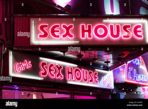 Neon Lights For The Sex House In The St Pauli District Of Hamburg Germany The Area Was Long