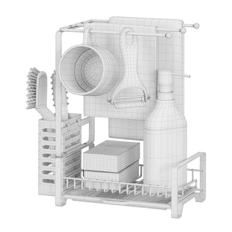 Sponge Holder For Kitchen Sink 3d Model For Vray Corona