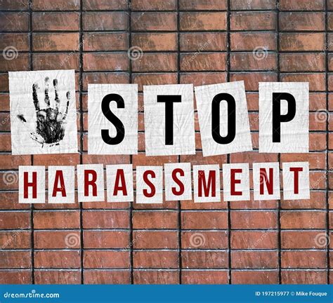 Stop Harassment Concept Banner Illustration Stock Illustration Illustration Of Determination