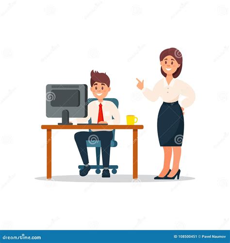 Businessman Working With Laptop Computer Personal Assistant Making