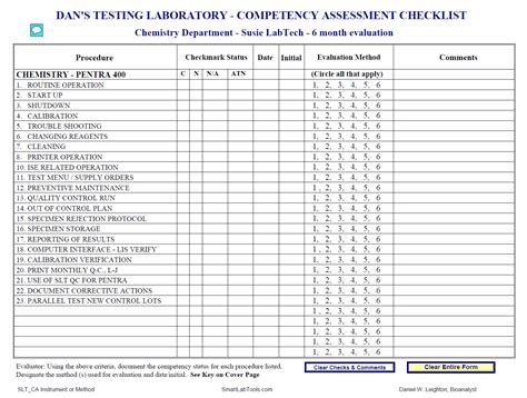 Smartlabtools Sltcompetency Assessment Forms