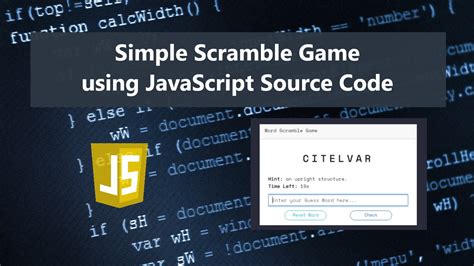 Simple Scramble Game Using Javascript Source Code Free Download