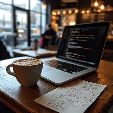 free caffeinated coding session image download at stockcake