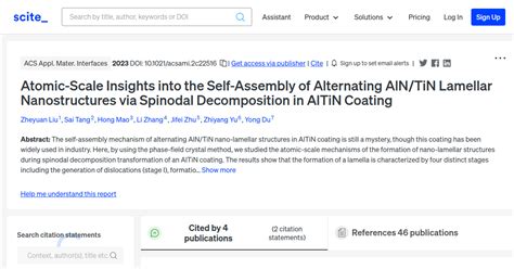 Atomic Scale Insights Into The Self Assembly Of Alternating Alntin