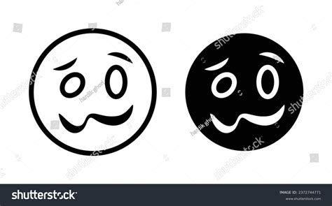 Woozy Emoji Symbol Set Drunk Face Stock Vector Royalty Free