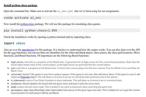 Solved Install Pvthon Chess Package Open The Command Line