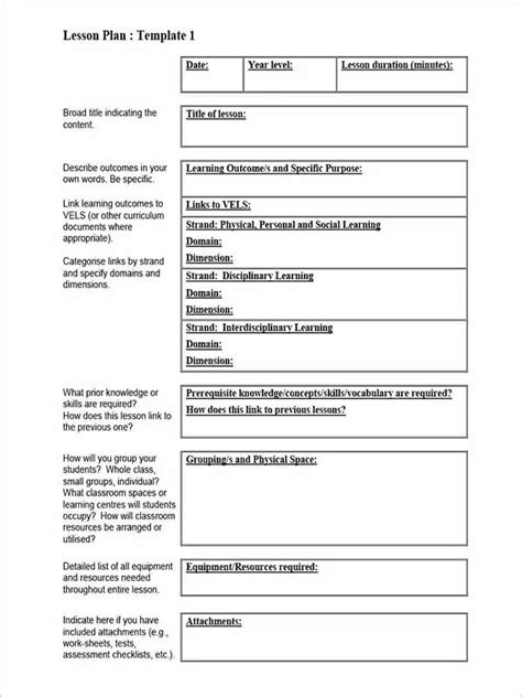 Unit Plan Templates For Teachers Besttemplatess Besttemplatess