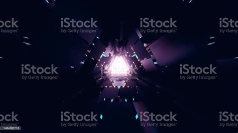 삼각형과 어두운 색상의 조명이 있는 멋진 미래 배경의 3d 렌더링 0명에 대한 스톡 사진 및 기타 이미지 0명 3차원 형태 개념 Istock