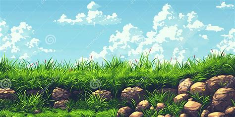 Pixel Art Spring Summer Nature Landscape Video Game Outdoor Platformer