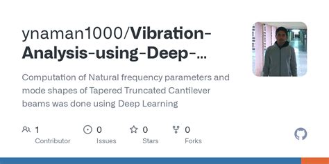 github ynaman1000 vibration analysis using deep learning computation