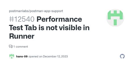 Performance Test Tab Is Not Visible In Runner · Issue 12540