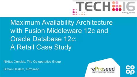 Maximum Availability Architecture With Fusion Middleware 12c And Oracle