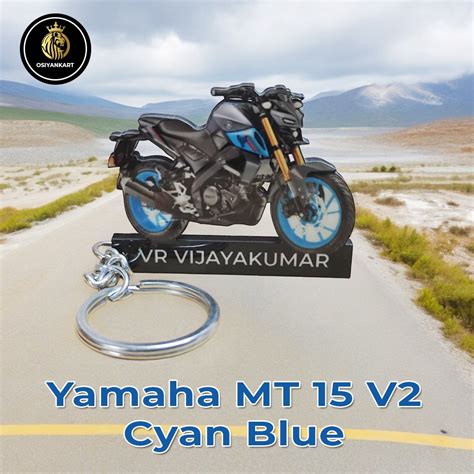 Best Yamaha Mt 15 V2 Cyan Blue Keychain Osiyankart