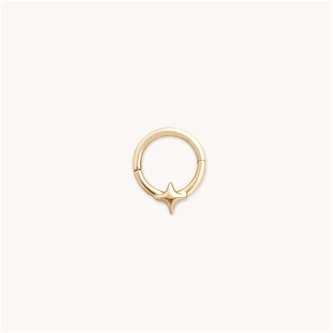 Cosmic Star Solid Gold Daith Hoop Astrid And Miyu Earrings