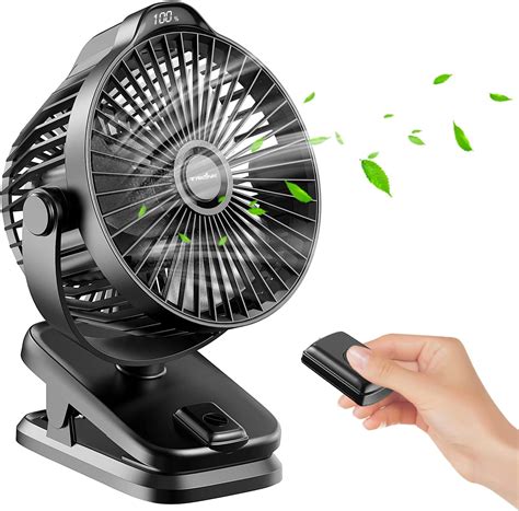 Ventilador Pequeño De Clip Con Control Remoto Batería De