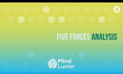 Learn Five Forces Analysis Mind Luster