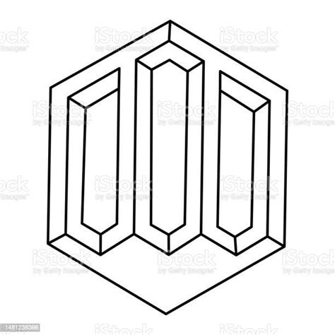 불가능한 모양 웹 디자인 요소 착시 개체입니다 라인 디자인 3차원 형태에 대한 스톡 벡터 아트 및 기타 이미지 3차원 형태 개념 검안 Istock