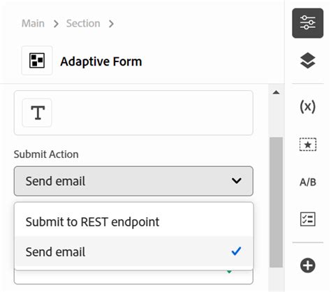 submit actions adobe experience manager
