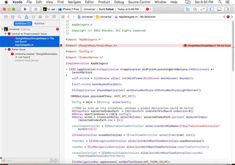 Ios Two Xcode 833 Errors Lexical Or Preprocessor Issue Stack