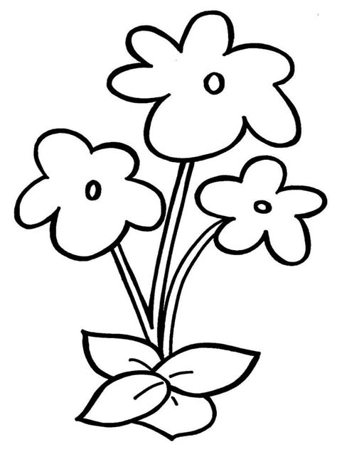 Simple Flower Coloring Page