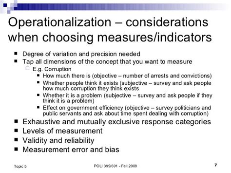 Operationalization