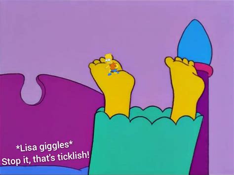 Tiny Bart Tickles Lisas Foot By Supermariorocks On Deviantart