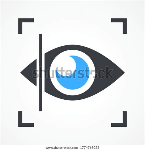 Retina Scan Biometric Recognition Eye Scanner Stock Vector Royalty