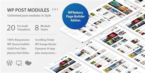 Plugin Wp Post Modules For Newspaper And Magazine Layouts