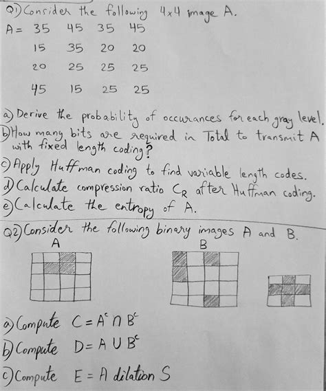 Solved Q1 ﻿consider The Following 4×4 ﻿image