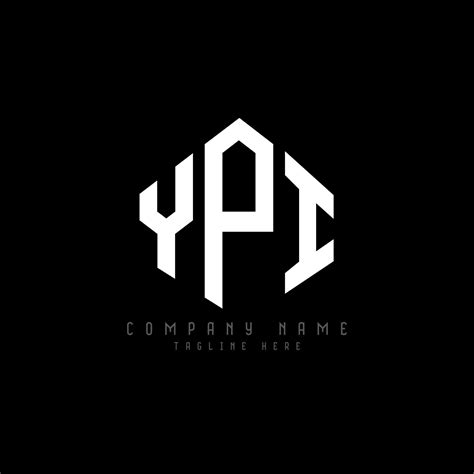 Ypi Bokstavslogotypdesign Med Polygonform Ypi Polygon Och Kubform