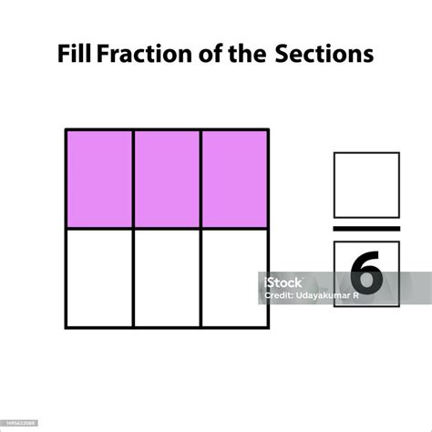 조각으로 나뉜 부분 웹 사이트 프리젠 테이션 표지 포스터 벡터 플랫 아웃라인 아이콘에 대한 분수입니다 흰색 배경에 격리되어 있습니다 그림 도형의 분수를 3x6으로 채웁니다