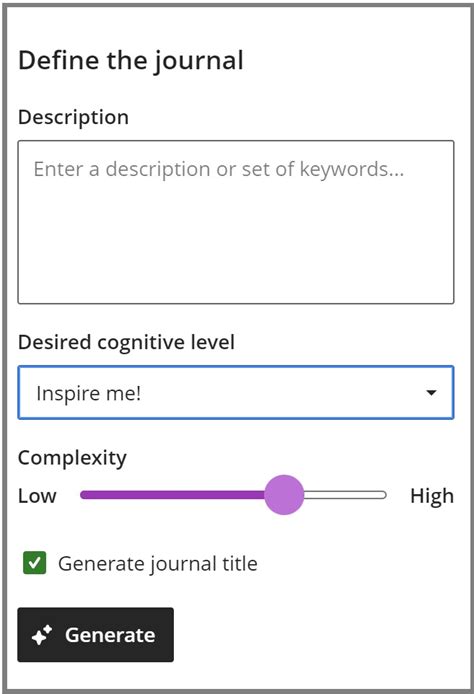Creating A Journal In Blackboard Ultra Faculty Blackboard