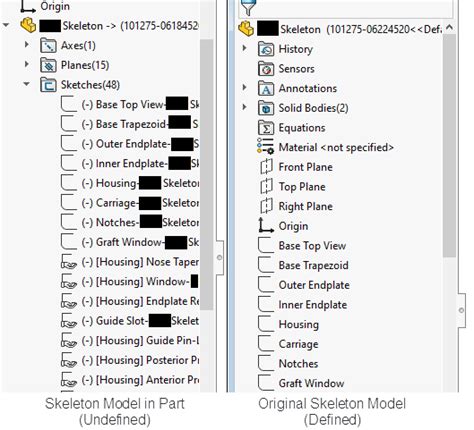 skeleton modeling why are all my sketches underdefined r solidworks