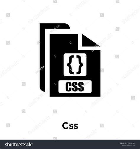 Css Icon Vector Isolated On White Stock Vector Royalty Free