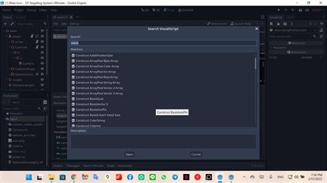Godot All The Constructor Nodes In Visual Script Are Missing Only The Deconstructors Are