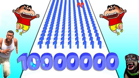 SHINCHAN NOOB VS PRO VS HACKER IN NUMBER RUN UPGRADE GOD NUMBER With Franklin Dream Squad Op