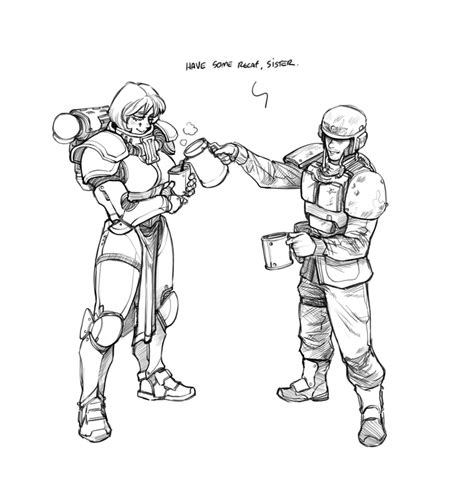 Adepta Sororitas And Astra Militarum Warhammer K Drawn By Comissar Poszar Danbooru