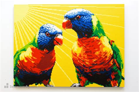 Parrots Rainbow • Sean Kenneys Art With Lego Bricks