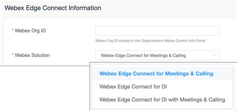 Webex Edge Connect