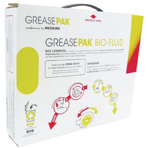 Greasepak System Bio Enzyme Drain Cleaner Fluid 3 X 5l Refill Cartridges Caterclean Supplies