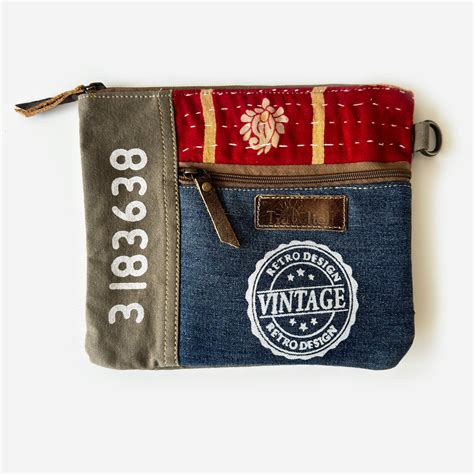 Patchwork Classic Denim Cosmetic Bag Travelteli