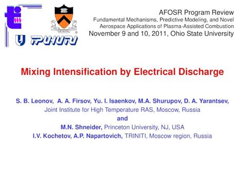 Pdf Mixing Intensification By Electrical Discharge · Spectroscopy