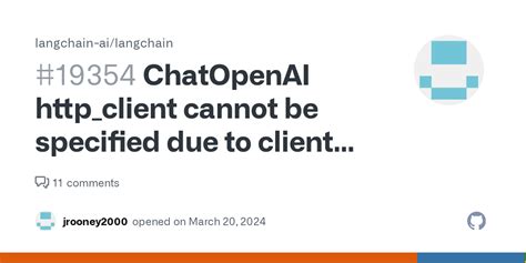 Chatopenai Client Cannot Be Specified Due To Client Being Checked