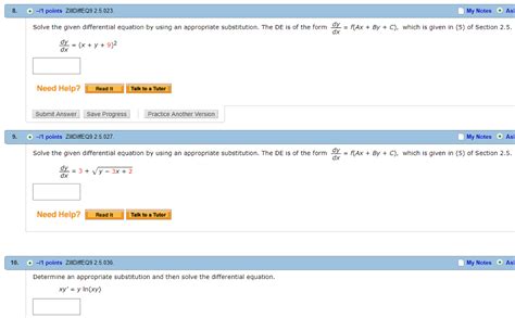 solved solve the given differential equations by using an