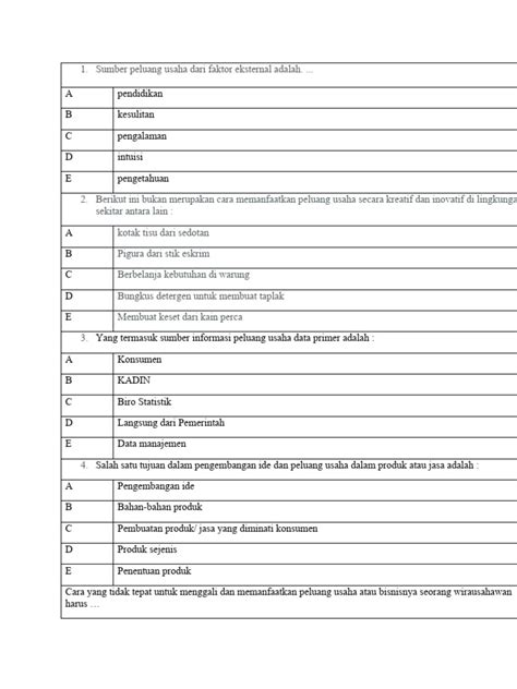 Latihan Uts Pkk Ganjil Pdf