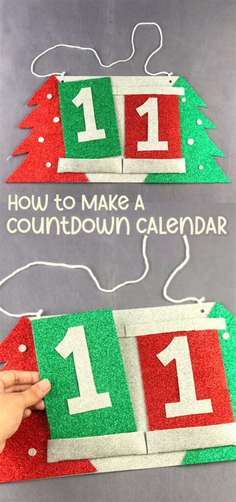Diy Christmas Countdown Free Template Moms And Crafters
