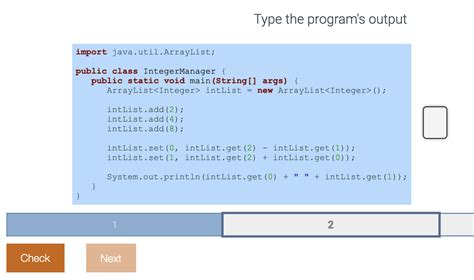 Solved Type The Programs Output Import Javautilarraylist